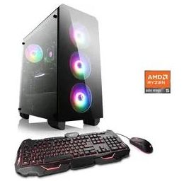 CSL Gaming-PC "Theseus V24603", schwarz, Microsoft Windows 11 Home (64 Bit), 16 GB RAM 500 GB SSD, Desktop-PCs