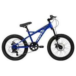 Mountainbike Huffy "Korros 20-Zoll Hardtail Mountainbike mit 6 G&auml;ngen" Gr. 28, blau, Fahrr&auml;der, Kinder, 28cm, 20 Zoll (50,80cm) hinten: 20 Zoll (50,80cm)