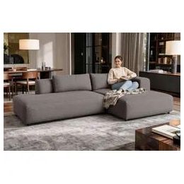 Ecksofa OTTO HOME "TIARRA Design-Sofa mit Ottomane recht/links bestellbar, Breite 287 cm", taupe, B:287cm H:76cm T:168cm, 100% Polyester, Sofas, Ecksofa, L-Form mit hochelastischer Schaum und Wellenunterfederung