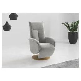 TV-Sessel Home Affaire "Glendale", hellgrau, B:75cm H:112cm T:82cm, 100% Polyester, Sessel, wahlweise mit Aufstehhilfe, 2 Motoren und Akku