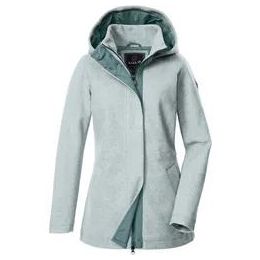 Funktionsjacke "GW 78 WMN JCKT", Damen, Gr. 42, blau (graublau), Oberseite: 100% Polyester;R&uuml;ckseite: 100% Polyester;Futter: 100% Polyester, G.I.G.A. DX BY KILLTEC, Jacken Funktionsjacke, W&auml;rmende, windabweisende Jacke mit 2-Wege-Rei&szlig;verschluss