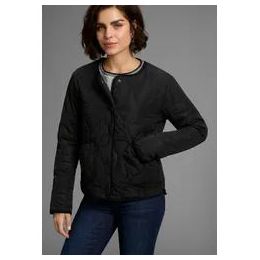 Steppjacke Laura Scott, Damen, Gr. 44, schwarz, Web, Obermaterial: 100% Polyester. Futter: 100% Polyester. Wattierung: 100% Polyester, unifarben, l&auml;ssig geschnitten h&uuml;ftlang, Rundhals, eingefasste Kante, Jacken Steppjacke, Leichte &Uuml;bergangsjacke, mit modischem Steppmuster