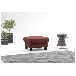 Polsterhocker Home Affaire "Varese", merlot, B:77cm H:49cm T:67cm, Hocker, Polsterhocker, Kreuznaht in beige