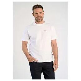 T-Shirt Bison "T-Shirt Comfort Fit", Damen, Gr. 4XL, wh, na, bl, Obermaterial: 100% Baumwolle, unifarben, l&auml;ssig geschnitten, Rundhals, Shirts T-Shirt