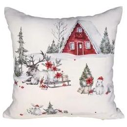 Dekokissen OTTO HOME "Lealux", bunt, B:40cm L:40cm, Polyester, Dekokissen_Sitzkissen_Kissenh&uuml;llen, ohne F&uuml;llung, 40 x 40 cm, weihnachtlich, Weihnachtsdeko