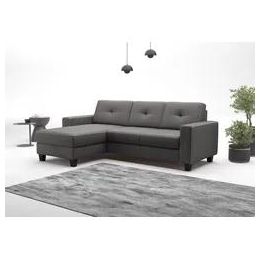 Ecksofa Home Affaire "Varese", mocca, B:239cm H:91cm T:164cm, Sofas, Ecksofa, wahlweise mit Bettfunktion und Bettkasten