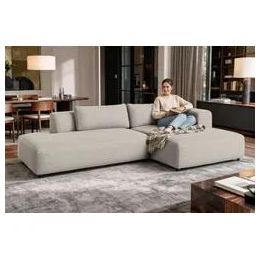 Ecksofa OTTO HOME "TIARRA Design-Sofa mit Ottomane recht/links bestellbar, Breite 287 cm", beige, B:287cm H:76cm T:168cm, 100% Polyester, Sofas, Ecksofa, L-Form mit hochelastischer Schaum und Wellenunterfederung