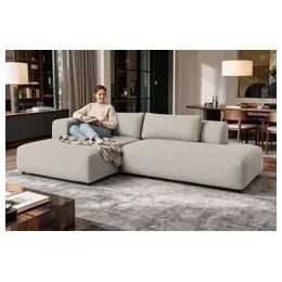 Ecksofa OTTO HOME "TIARRA Design-Sofa mit Ottomane recht/links bestellbar, Breite 287 cm", beige, B:287cm H:76cm T:168cm, 100% Polyester, Sofas, Ecksofa, L-Form mit hochelastischer Schaum und Wellenunterfederung