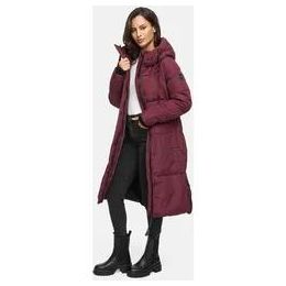 Winterjacke Marikoo "Michikoo", Damen, Gr. M, wine, Obermaterial: 100% Polyester; Futter: 100% Polyester; Wattierung: 100% Polyester; &Auml;rmelfutter: 100% Polyester, Jacken Winterjacke, Extra langer Schnitt mit seitlichen Bel&uuml;ftungs&ouml;ffnungen
