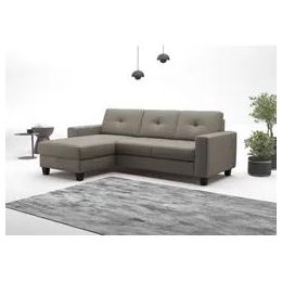 Ecksofa Home Affaire "Varese", delphine, B:239cm H:91cm T:164cm, Sofas, Ecksofa, wahlweise mit Bettfunktion und Bettkasten