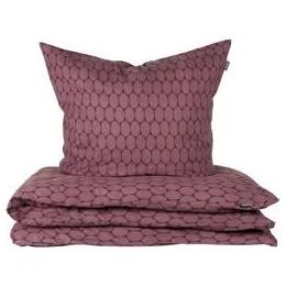 Bettw&auml;sche Schiesser "Drops aus weichem Baumwollflanell in Ton-in-Ton Optik", mauve, B/L: 135cm x 200cm, 1 Stk., 1 Stk., Feinbiber, B/L: 80cm x 80cm, 2 Stk., Feinbiber, Obermaterial: 100% Baumwolle, Bettw&auml;sche, Bettw&auml;sche, Made in Green