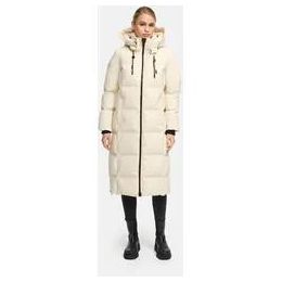Winterjacke Marikoo "Tikoraa", Damen, Gr. XL, cream, Obermaterial: 100% Polyester; Futter: 100% Polyester; Wattierung: 100% Polyester; &Auml;rmelfutter: 100% Polyester, Jacken Winterjacke, mit extra langem Schnitt und hohem Kragen