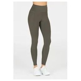 ENDURANCE ATHLECIA Trainingstights ATHLECIA "Aliya", Damen, Gr. 42, EURO-Gr&ouml;&szlig;en, dunkelbraun, 75% Nylon, 25% Elasthan, unifarben, Hosen, im stretchy Design mit flachen N&auml;hten
