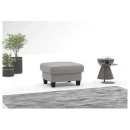 Polsterhocker Home Affaire "Varese", grau (light grau), B:77cm H:49cm T:67cm, Hocker, Polsterhocker, Kreuznaht in beige
