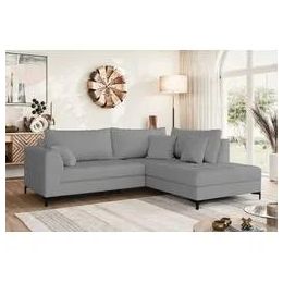 Ecksofa OTTO HOME "LEEVKE Design-Sofa mit Ottomane rechts/links bestellbar, Breite 232 cm", hellgrau, B:232cm H:80cm T:190cm, 100% Polyester, Sofas, Ecksofa, in vielen modernen Farben erh&auml;ltlich, belastbar bis 480 kg