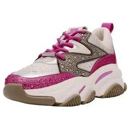 Sneaker Steve Madden "Steve Madden Sneaker Textil", Damen, Gr. 38, wei&szlig;, pink, Textil, Schuhe Sneaker
