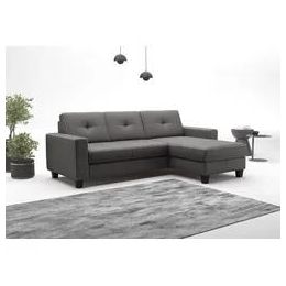 Ecksofa Home Affaire "Varese", mocca, B:239cm H:91cm T:164cm, Sofas, Ecksofa, wahlweise mit Bettfunktion und Bettkasten