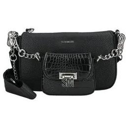 Henkeltasche Steve Madden "Steve Madden Taschen Lederimitat", Damen, Gr. onesize, schwarz, silber, Lederimitat, Taschen