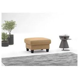 Polsterhocker Home Affaire "Varese", cappuccino, B:77cm H:49cm T:67cm, Hocker, Polsterhocker, Kreuznaht in beige