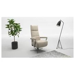 Sit & More TV-Sessel SIT & MORE "Vario Comfort, inkl. Kopfteilverstellung & 360 Drehfunktion", sand, B:70cm H:124cm T:85cm, 100% Polyester, Sessel, mit Herz-Waage-Funktion & 3 Motoren, H&ouml;he der Armlehnen 60cm