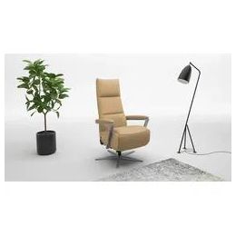Sit & More TV-Sessel SIT & MORE "Vario Comfort, inkl. Kopfteilverstellung & 360 Drehfunktion", cappuccino, B:70cm H:124cm T:85cm, Sessel, mit Gasdruck, H&ouml;he der Armlehnen 62cm