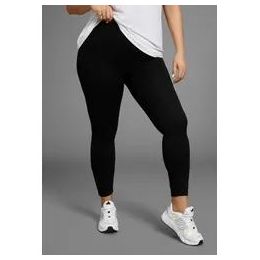 Leggings LAURA SCOTT CURVE, Damen, Gr. 56, N-Gr, schwarz, Milano Rib, Obermaterial: 65% Viskose (LENZINGTM), 30% Polyamid, 5% Elasthan, unifarben, Basic, sehr figurbetont normal, Hosen Leggings, mit dekorativen Details im Jeggings-Look - GROSSE GR&Ouml;SSEN