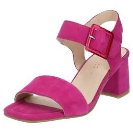 Riemchensandale Ara "Ara Sandalen Veloursleder", Damen, Gr. 38, rosa (pink), Veloursleder, Schuhe Riemchensandale