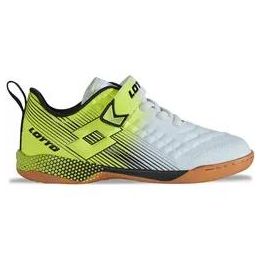 Hallenschuh Lotto, M&auml;dchen, Gr. 34, wei&szlig;, lime, Synthetik, mehrfarbig, Schuhe Hallenschuh, - ideal f&uuml;r Indoor Sport wie Handball