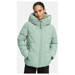 Winterjacke Marikoo "Kuschelnasee", Damen, Gr. M, smokeymint, Obermaterial: 100% Polyester; Futter: 100% Polyester; Wattierung: 100% Polyester; &Auml;rmelfutter: 100% Polyester, Jacken Winterjacke, mit extra hohem Kragen und warmem Fleecefutter