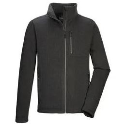 Fleecejacke "GW 48 MN KNTFLC JCKT", Herren, Gr. 3XL, schwarz, Oberseite: 73% Polyester, 25% Viskose, 2% Elasthan;R&uuml;ckseite: 100% Polyester, G.I.G.A. DX BY KILLTEC, Jacken Fleecejacke, Strickfleecejacke mit Fischgr&auml;t-Optik, Zipper-Taschen, Kinnschutz