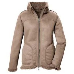 Wendejacke "GW 62 WMN JCKT", Damen, Gr. 48, naturwei&szlig;, Obermaterial: 100% Polyester, G.I.G.A. DX BY KILLTEC, Jacken, Wendbare Damenjacke in Wildlederoptik, warm, mit 4 Taschen