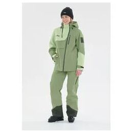 Skijacke SLOPE "Zuko", Damen, Gr. XS, gr&uuml;n, 100% Polyester, mehrfarbig, normal, ohne Ausschnitt, Jacken Skijacke, mit wasserdichter Membran und getapten N&auml;hten