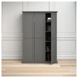 Dreht&uuml;renschrank Home Affaire "Paris", grau (matt grau), B:138,8cm H:200,5cm T:60,5cm, MDF, Schr&auml;nke, Dreht&uuml;renschrank