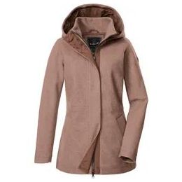 Funktionsjacke "GW 78 WMN JCKT", Damen, Gr. 42, braun (rostbraun), Oberseite: 100% Polyester;R&uuml;ckseite: 100% Polyester;Futter: 100% Polyester, G.I.G.A. DX BY KILLTEC, Jacken Funktionsjacke, W&auml;rmende, windabweisende Jacke mit 2-Wege-Rei&szlig;verschluss