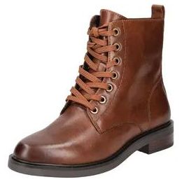 Schn&uuml;rstiefelette Caprice "Caprice Stiefelette Nappaleder", Damen, Gr. 37, cognac, Nappaleder, Schuhe Schn&uuml;rstiefelette