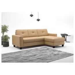 Ecksofa Home Affaire "Varese", cappuccino, B:239cm H:91cm T:164cm, Sofas, Ecksofa, wahlweise mit Bettfunktion und Bettkasten