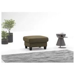 Polsterhocker Home Affaire "Varese", olive, B:77cm H:49cm T:67cm, Hocker, Polsterhocker, Kreuznaht in beige