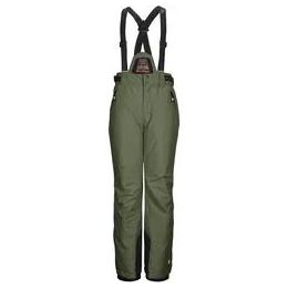 Skihose Killtec "KSW 214 BYS SKI PNTS", M&auml;dchen, Gr. 140, Normalgr&ouml;&szlig;en, gr&uuml;n (olivgr&uuml;n), Obermaterial: 100% Polyester;Futter: 100% Polyester;F&uuml;llung: 100% Polyester, Hosen Skihose, Wasserdichte, atmungsaktive Skihose mit verstellbarem Latz.