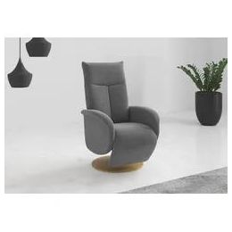 TV-Sessel Home Affaire "Glendale", grau, B:75cm H:112cm T:82cm, 90% Polyester, 10% Polyamid, Sessel, wahlweise mit Aufstehhilfe, 2 Motoren und Akku