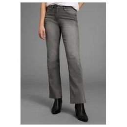Bootcut-Jeans Arizona, Damen, Gr. 52, N-Gr, grau (dk grau used), Denim/Jeans, Obermaterial: 98% Baumwolle, 2% Elasthan, Basic, comfort fit lang, Jeans, hohe Leibh&ouml;he