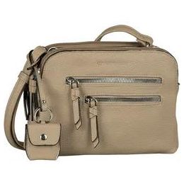 Umh&auml;ngetasche Tom Tailor "Winona", Damen, Gr. B/H/T: 23,5cm x 16cm x 5cm, beige (natur), Polyurethan, clean, gepflegt, gepr&auml;gtes Muster, unifarben, Taschen Umh&auml;ngetasche, aus weichem Lederimtiat mit praktischen Formaten