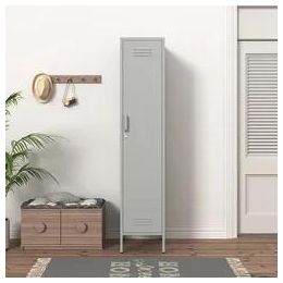 Dreht&uuml;renschrank OTTO HOME "Siena Kleiderschrank Schrank Metallschrank Mehrzweckschrank Spind", grau, B:38cm H:183cm T:46cm, Metall, Schr&auml;nke, Dreht&uuml;renschrank, in der H&ouml;he verstellbar, abschlie&szlig;bar