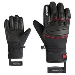 Skihandschuhe Ziener "GOMIN-Z AS glove man", Damen, Gr. 9, schwarz. rot, Materialmix, Handschuhe