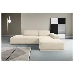 Ecksofa WERK2 "Apollo, hoher Sitzkomfort, aktuelles Design, Breite 264cm, L-Form", natur, B:264cm H:70cm T:188cm, 90% Polyester, 10% Nylon, Sofas, Ecksofa, Puristisches Design mit maximalem Komfort
