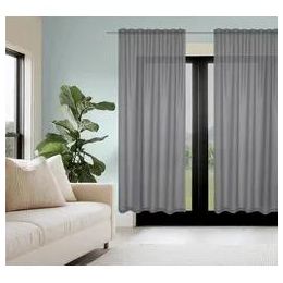 Gardine Home Wohnideen "DOLLY", grau, B:140cm H:225cm, Voile, Obermaterial: 100% Polyester, Gardinen, Gardine, transparent