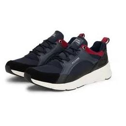 Sneaker Tommy Hilfiger "MODERN COMFORT RUN OUTDOOR", Herren, Gr. 41, blau (dunkelblau), Leder, Synthetik, Schuhe Sneaker, Freizeitschuh, Schn&uuml;rschuh im coolen Materialmix