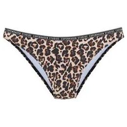 Bikini-Hose Copenhagen Studios "Leody", Damen, Gr. 44, N-Gr, braun, bedruckt, Obermaterial: 84% Polyamid, 16% Elasthan. Futter: 92% Polyester, 8% Elasthan, Badehosen Bikini-Hose, Mit trendigem Animalprint