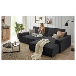 Home Affaire "NEU: SHERWOOD XXL 284, Big-Sofa L-Form, tiefe Sitzfl&auml;che 95 cm, Cord" Recamiere rechts/links, als Schlafsofa stellbar, Cord u. Leinenoptik