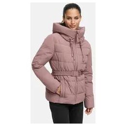 Winterjacke Marikoo "Himee", Damen, Gr. M, mauve, Obermaterial: 100% Polyester; Futter: 100% Polyester; Wattierung: 100% Polyester; &Auml;rmelfutter: 100% Polyester, Jacken Winterjacke, mit praktischem Tailleng&uuml;rtel und robuster Klickschnalle