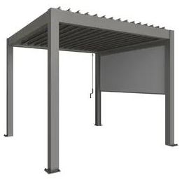 Rollo BioHort "Sonnenschutz f&uuml;r 3,5m-Seite von BioHort Pergola", grau (quarzgrau, metallic), Kunststoff, Rollos, Sonnen- und Blendschutz mit ZIP-Funktion, stufenlos verstellbar